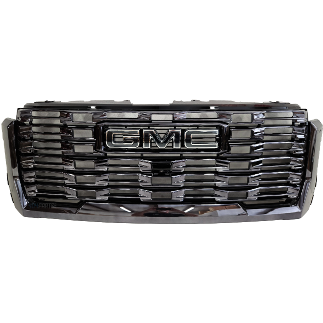 2024 2025 2026 Sierra HD Vader Chrome Grille – Denali Ultimate | Black ...